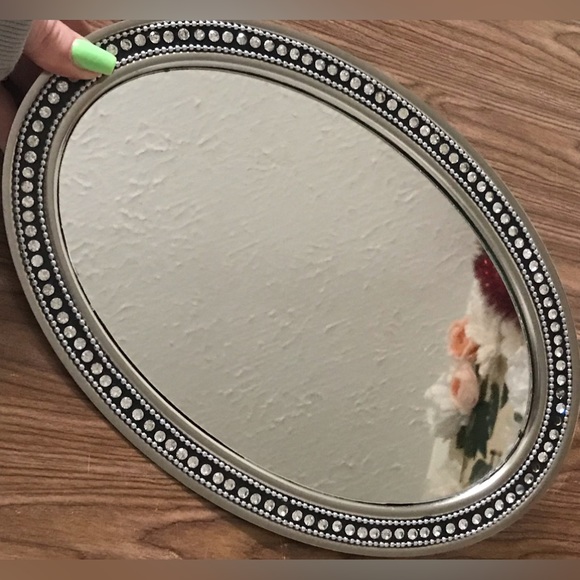 Threshold | Accents | Threshold Round Rhinestone Vanity Mirror Tray 1x8 ...